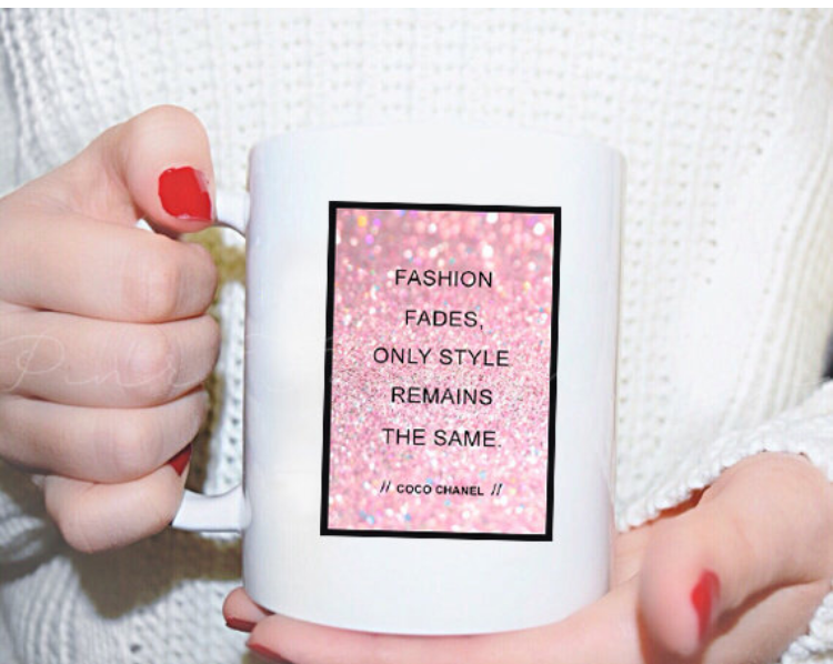 Coco Chanel Quote inspired Mug, Coffee/Tea Mug, Fashion Mug , Worlwide ...